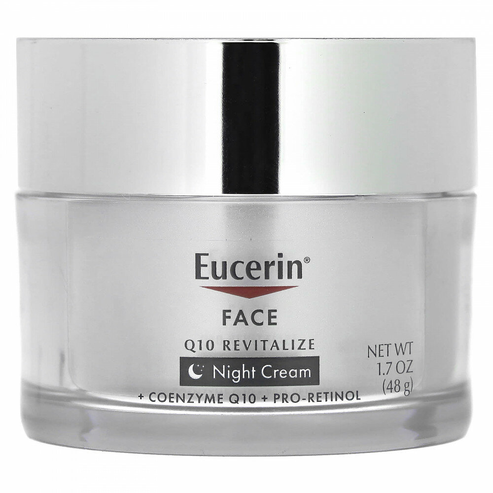 Euceri, Q10 Revitalize, ночной крем для лица, без отдушки, 48 г из США