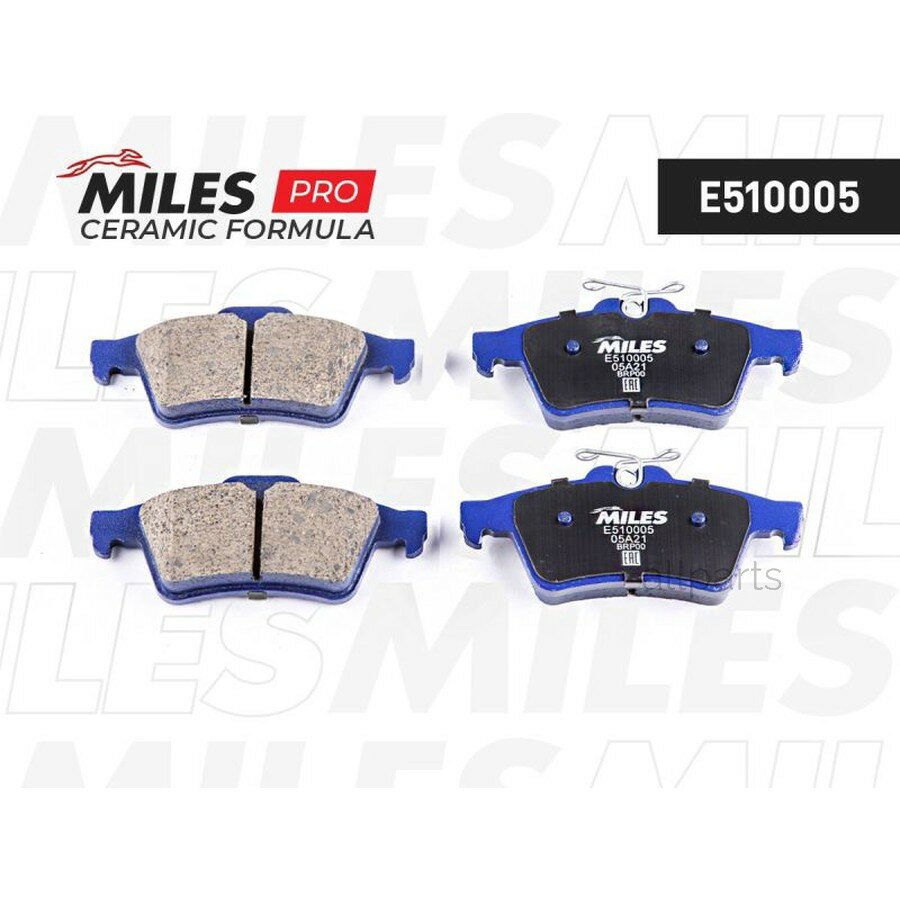 MILES E510005 Колодки тормозные FORD FOCUS II/III/MAZDA 3/OPEL VECTRA C/VOLVO S40 задние Ceramic