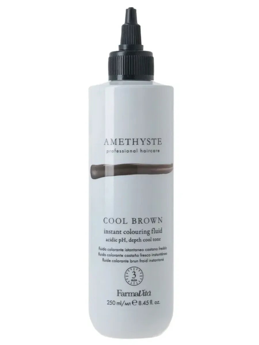 Флюид Farmavita Amethyste Instant Cilir Fluid, для мгновенного тонирования, тон Cool Brown