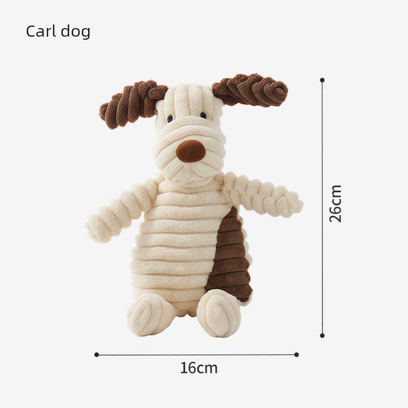 Carl Dog Плюшевая Звуковая Долгоиграющая Игрушка для Маленьких Щенков - Мягкая, Прочная и Увлекательная Игрушка для