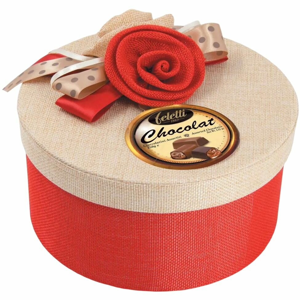 Конфеты FELETTI Elodie Ассорти шоколадных пралине (Красный) 250г