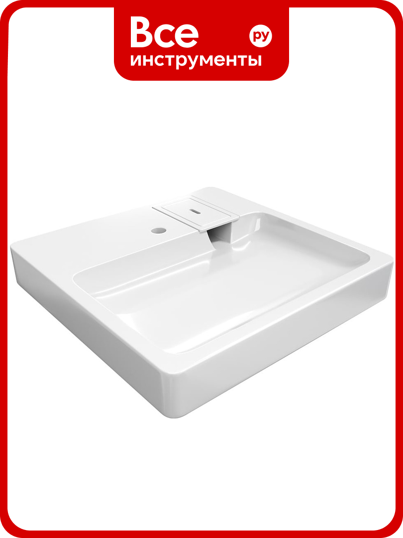 Раковина над стиральной машиной Teymi Kati Pro 60x60, литьевой мрамор T50410 ЦБ-00266896