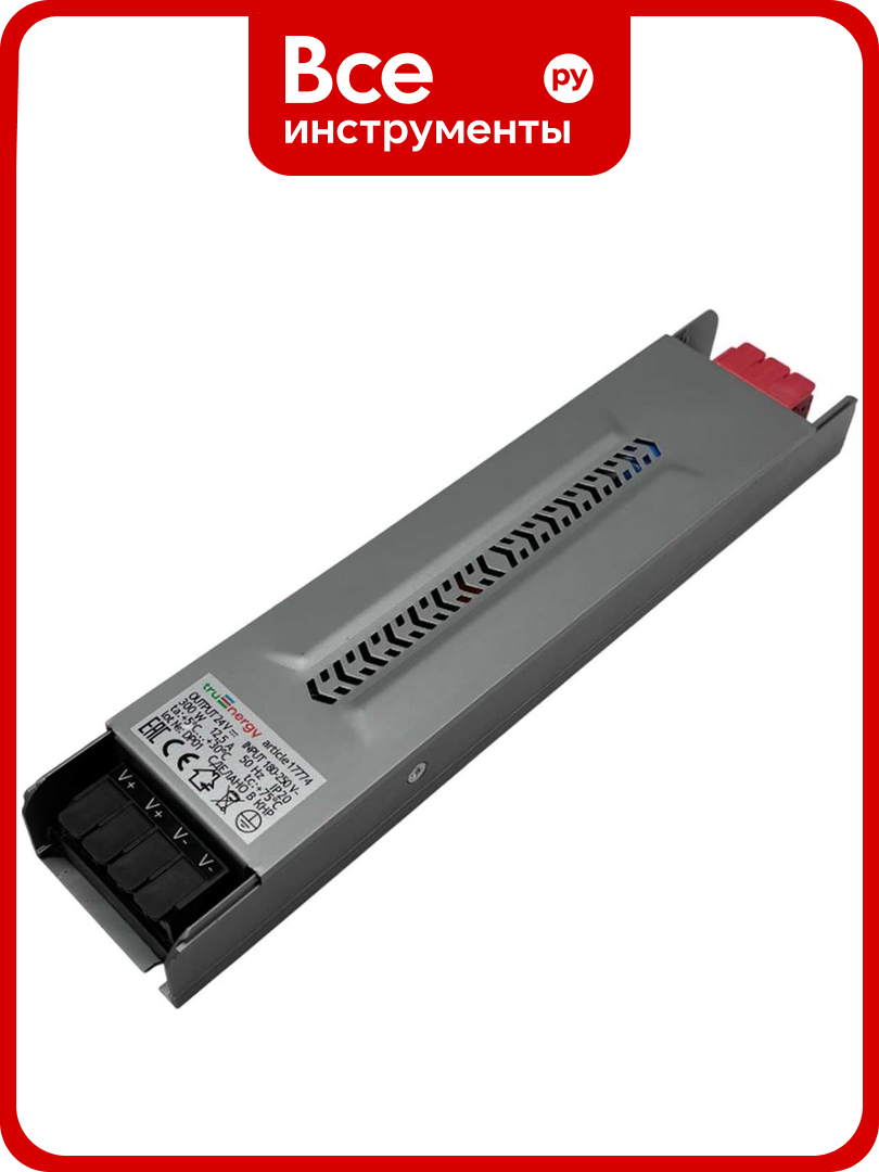 Блок питания для светодиодной ленты truEnergy Platina 24V 300W IP20 235x50x28мм 17774
