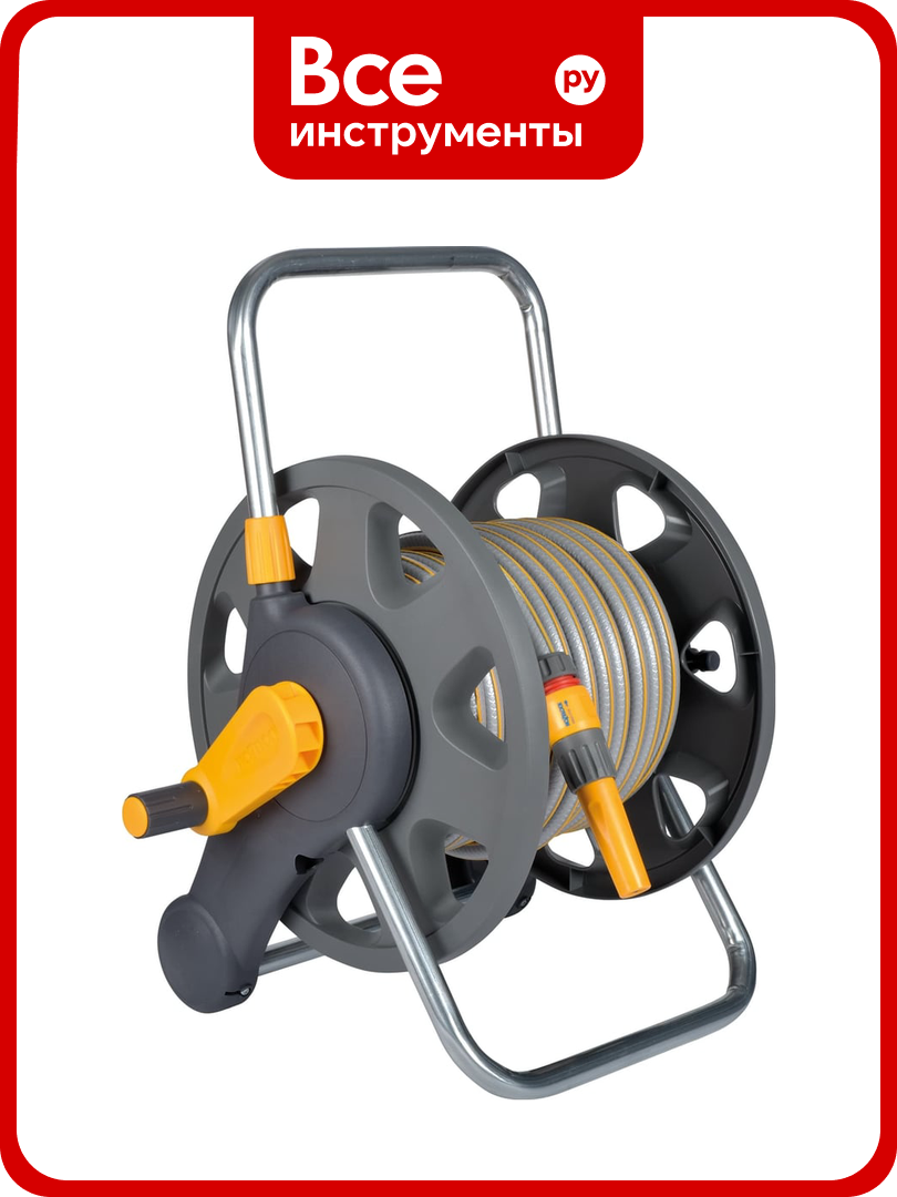 Катушка со шлангом 1/2" 25 м, коннекторами и наконечником для шланга Hozelock 2431 2431R3600, настенными кронштейнами