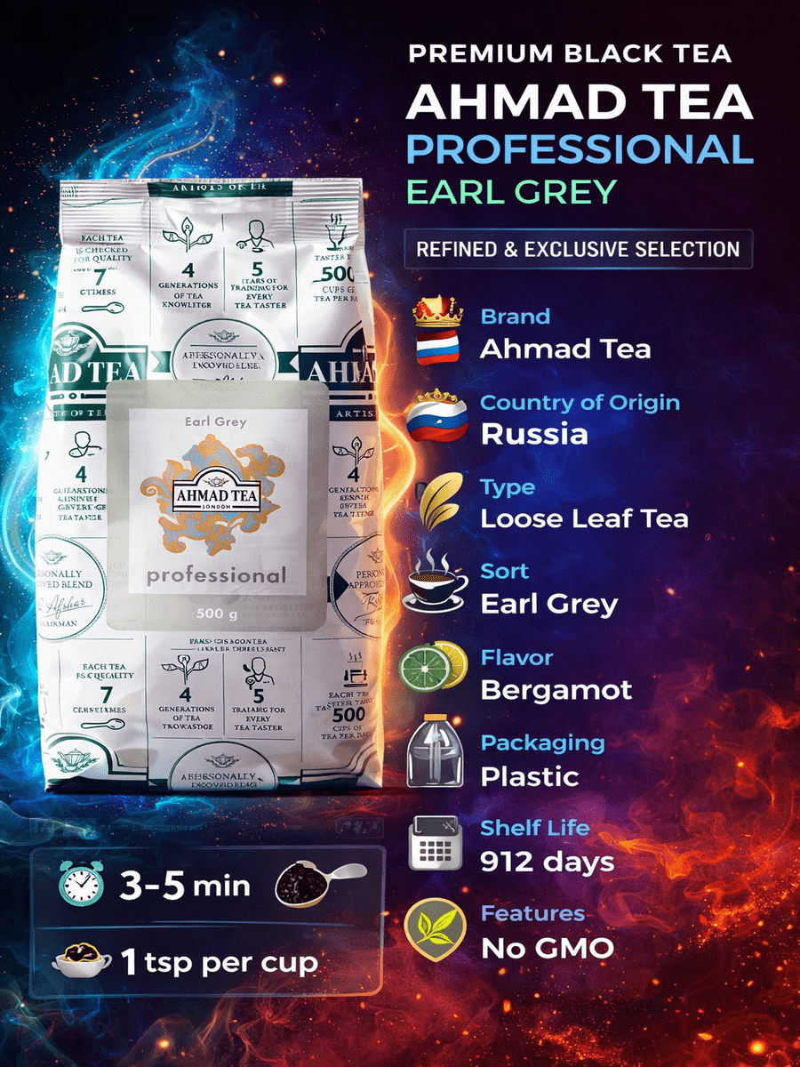 Чай черный Ahmad Tea Professional Эрл Грей, 500г