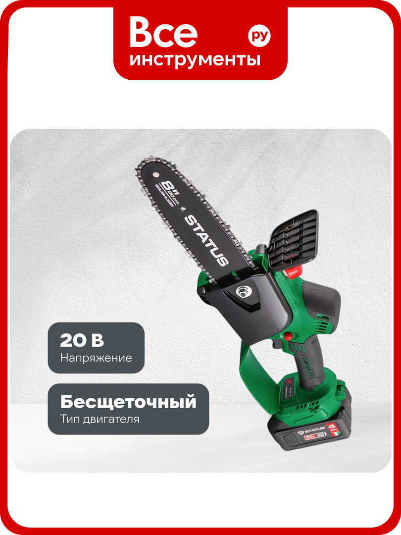 Бесщеточная аккумуляторная цепная пила STATUS UniOne SCB 200-20 Kit 07411302