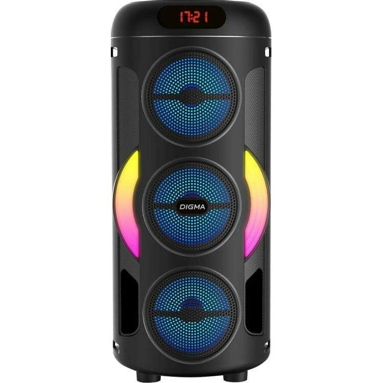 Музыкальный центр Digma D-MC1721, 10Вт, Bluetooth, FM, USB, micro SD, черный
