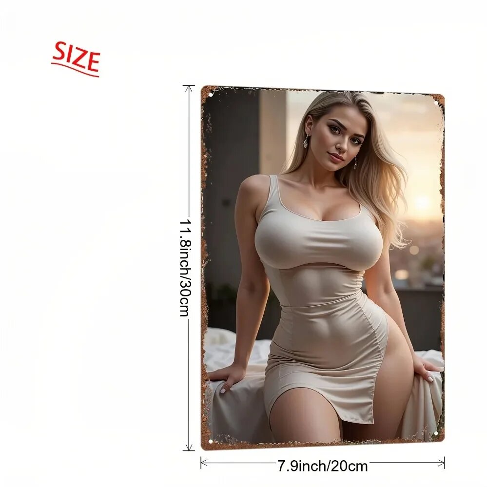 Винтажная металлическая табличка CIFBUY 8x12 дюймов бежевого цвета
