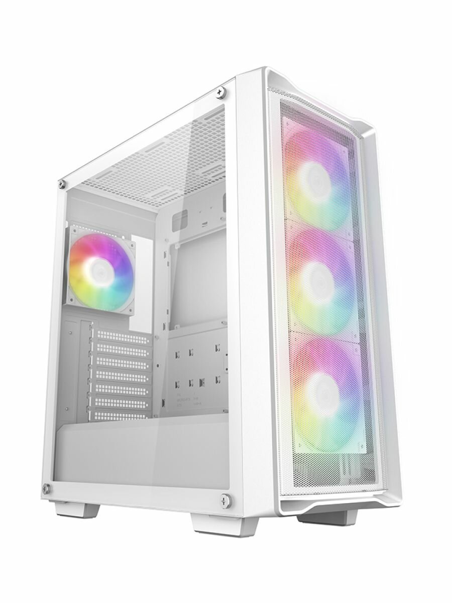 Корпус DEEPCOOL MidTower CC560 MESH V2 WH white (ATX, без БП, 2xUSB3.0, 4x120mm ARGB) (R-CC560-WHAMA4-G-2)