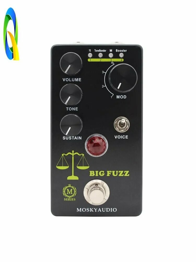 (P N S G) Педаль Эффектов Big Fuzz. Гитарная Fuzz С 4 Кнопками