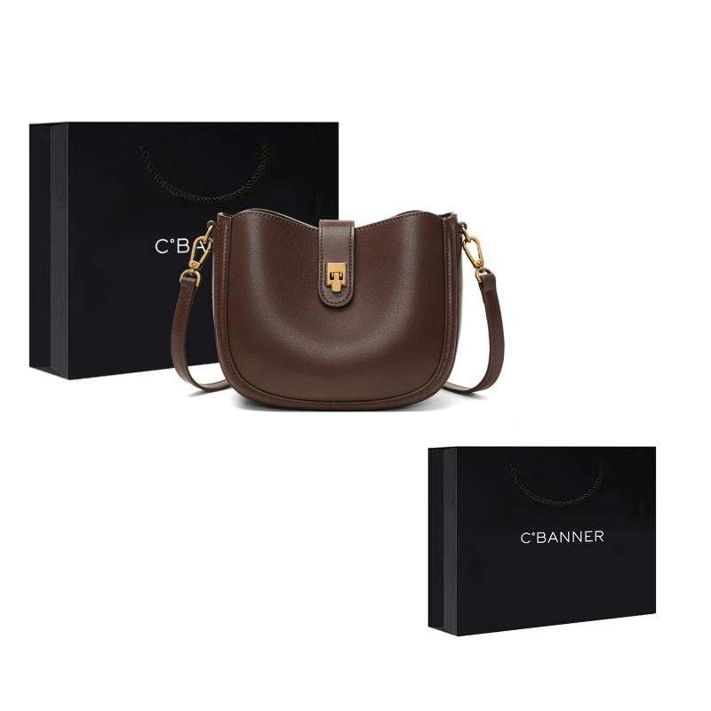 Сумка C°BANNER, фактура стеганая, кофейный