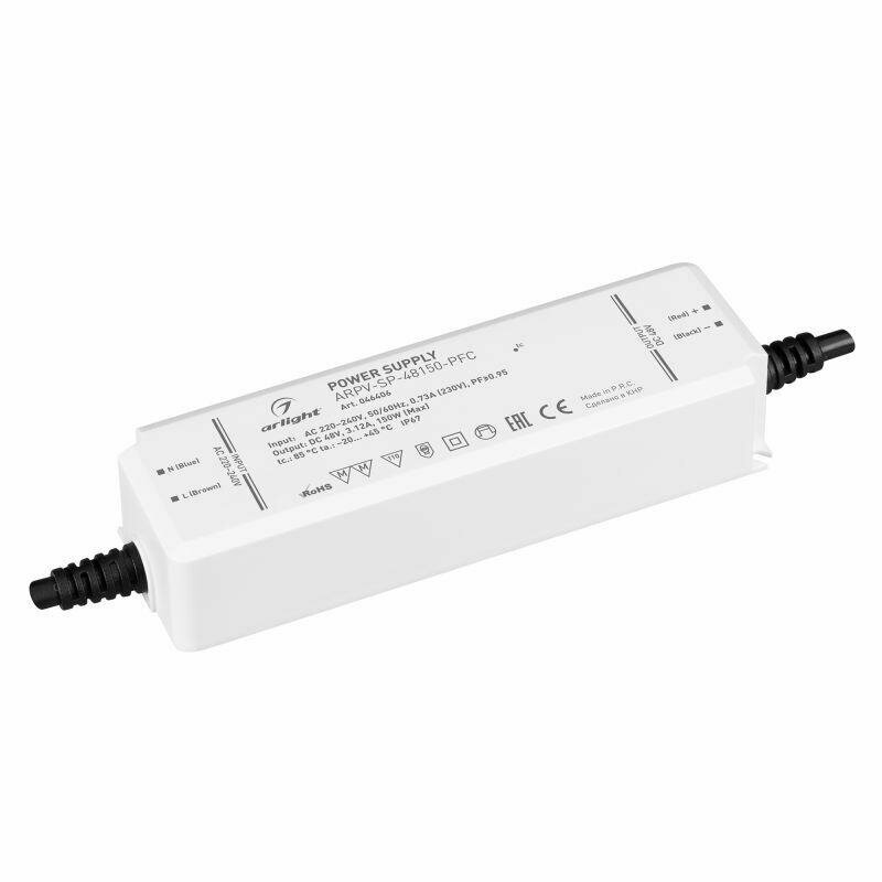 Блок питания ARPV-SP-48150-PFC (48В 3.12А 150Вт) IP67 пластик Arlight 046406