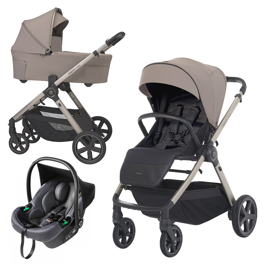 Детская коляска 3в1 Espiro Only + Pi, цвет Sahara Beige (Песочный)