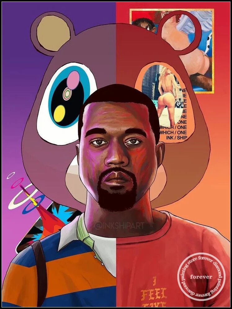 Алмазная вышивка Kanye West 40x50, KYE3S257