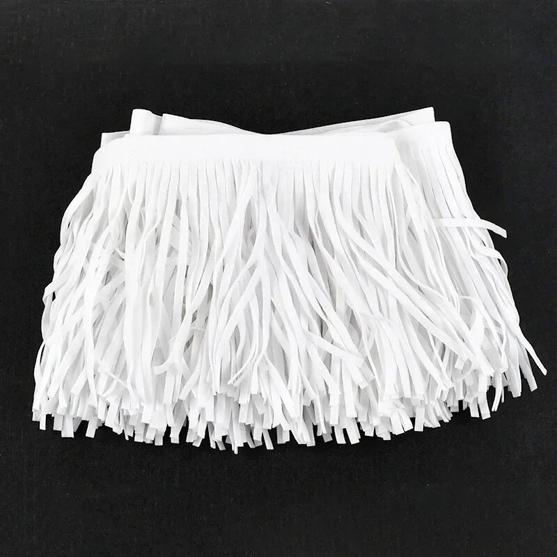 Бахрома из искусственной кожи белая, 2 метра, TF005-White71