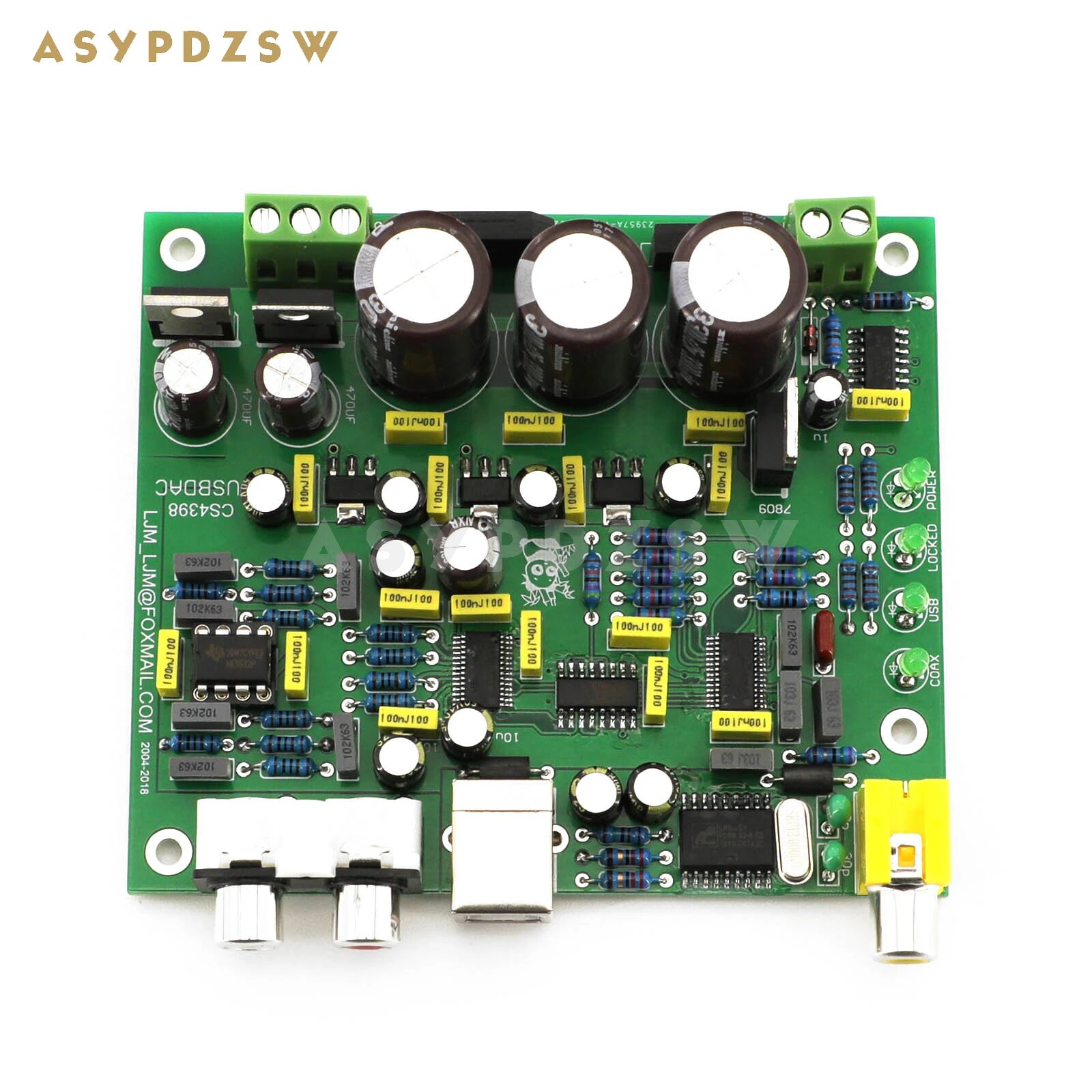 ASYPDZSW ЦАП CS4398 24/192K, Цвет: Finished board