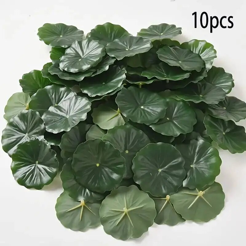 Искусственные листья лотоса 10pcs, крупные