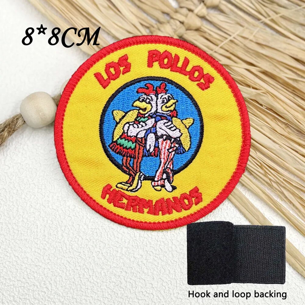 Нашивка Los Pollos Hermanos, 8*8см, Velcro CA29-1
