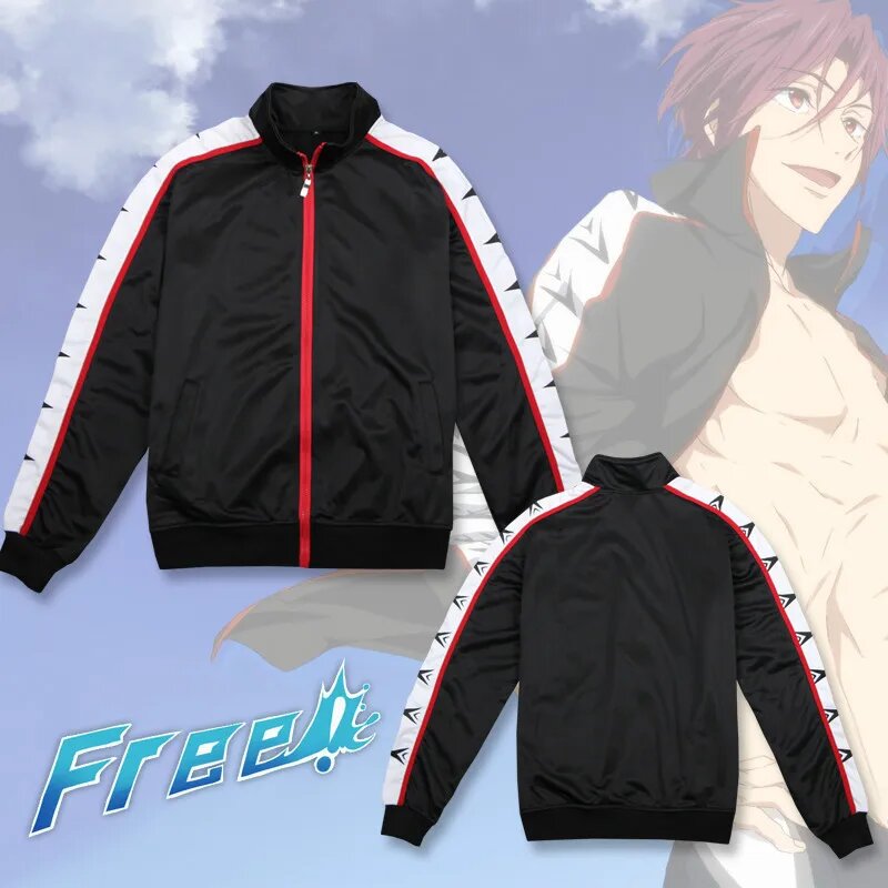 Клуб Iwatobi Rin Matsuoka Deluxe Edition, форменная куртка, костюм, карнавальный костюм, самезука, академический логотип, одежда для мальчиков