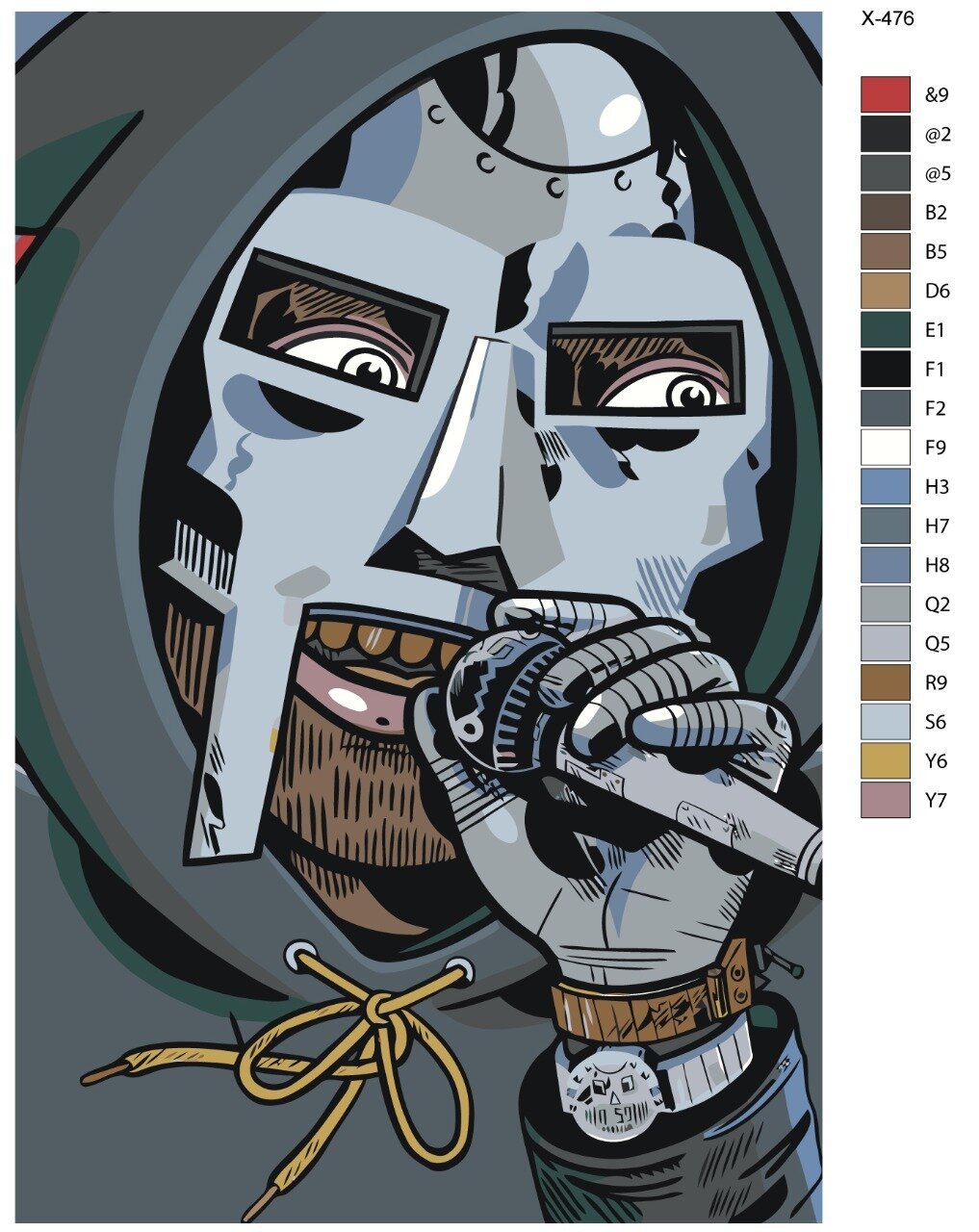 Картина по номерам X-476 "MF Doom" 60х90