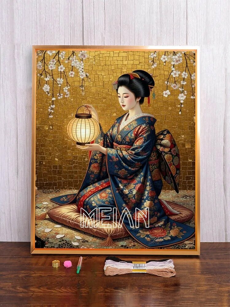 MEIAN Набор для вышивания,30x40CM,14CT,40 цветов