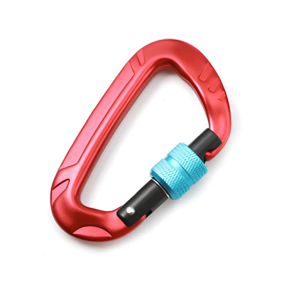 Страховочный карабин D-образный красный, 12KN, Color: 7