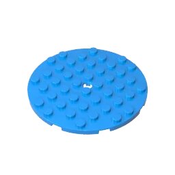 Круглая пластиковая деталь LEGO 8x8, Синий (051)