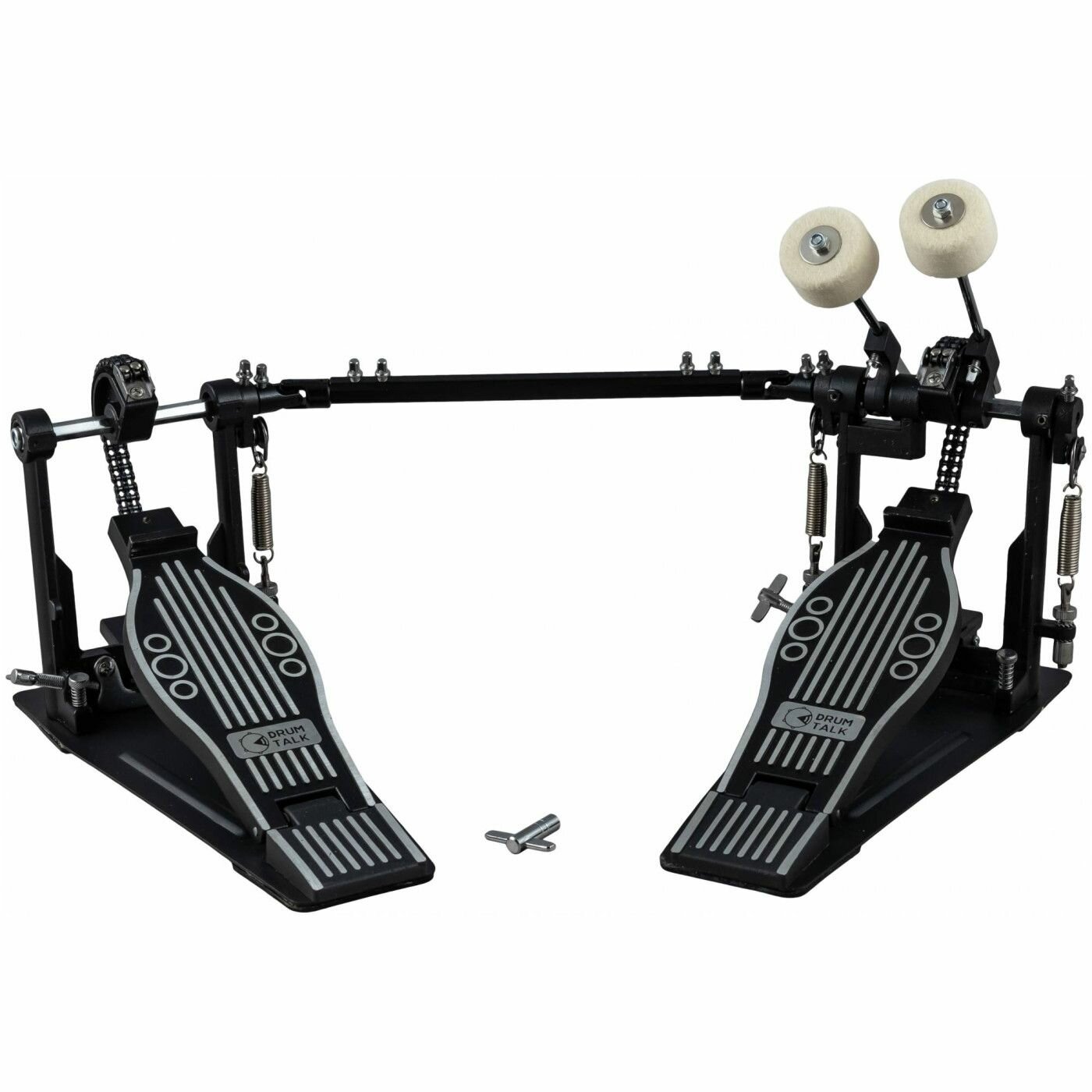 DRUM TALK DHP T-2P Педаль для бас барабана двойная, черный цвет