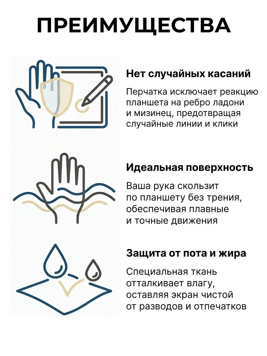 Перчатка для рисования антисенсорная WAAC с авторским принтом — фото 1