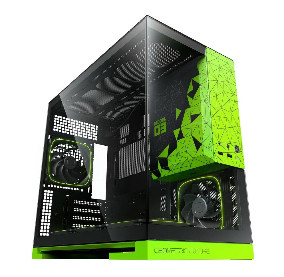 Корпус Geometric Future Model 3 ARGB Green (1AM3NZGB00110)