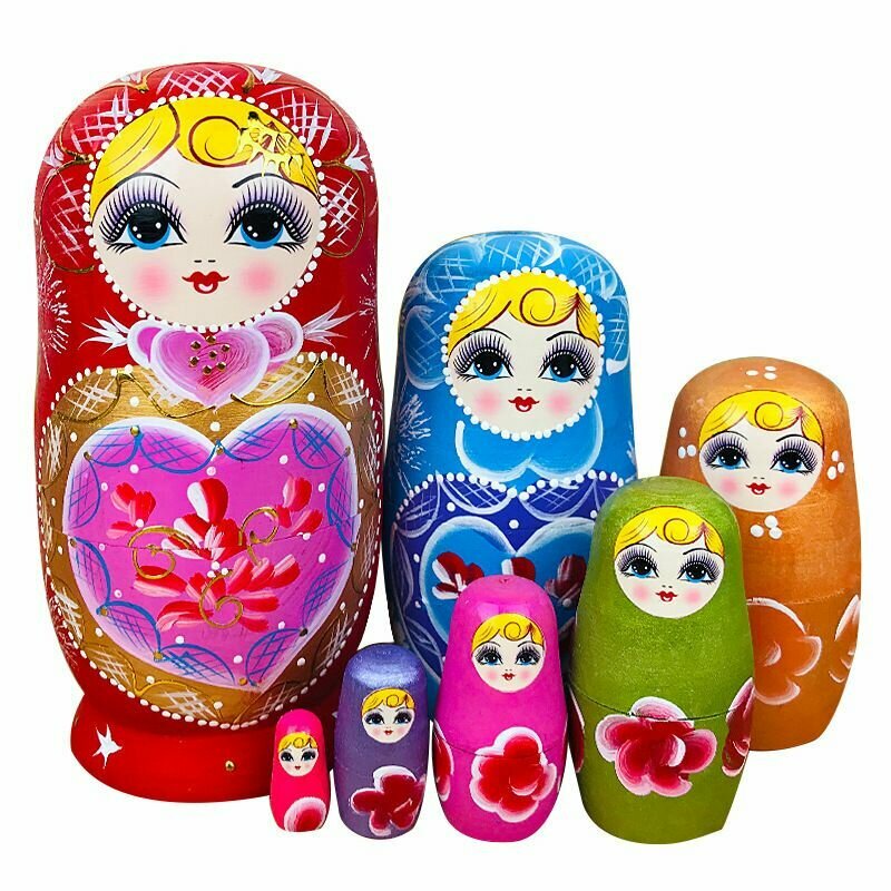Матрёшка, 5 слоёв, деревянная, ручная роспись, сувенир