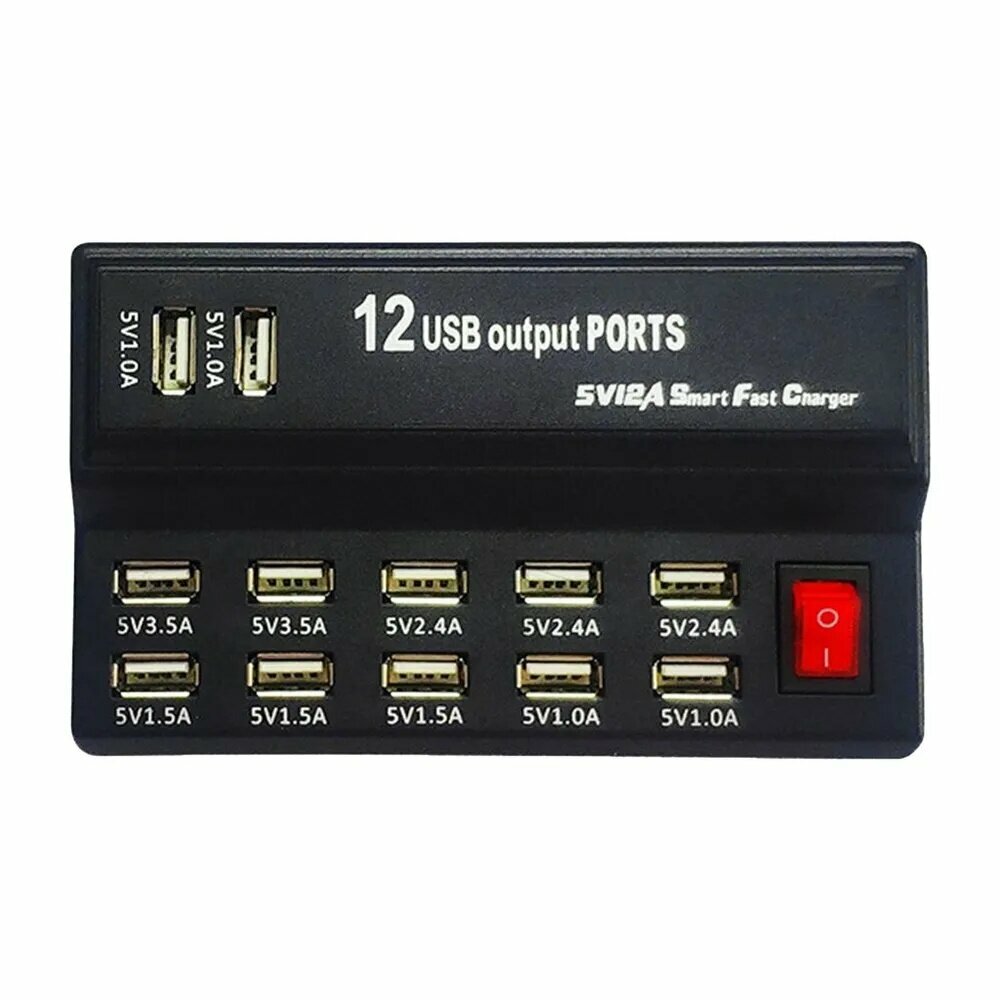 Многопортовая USB-зарядная станция 12 портов, EU