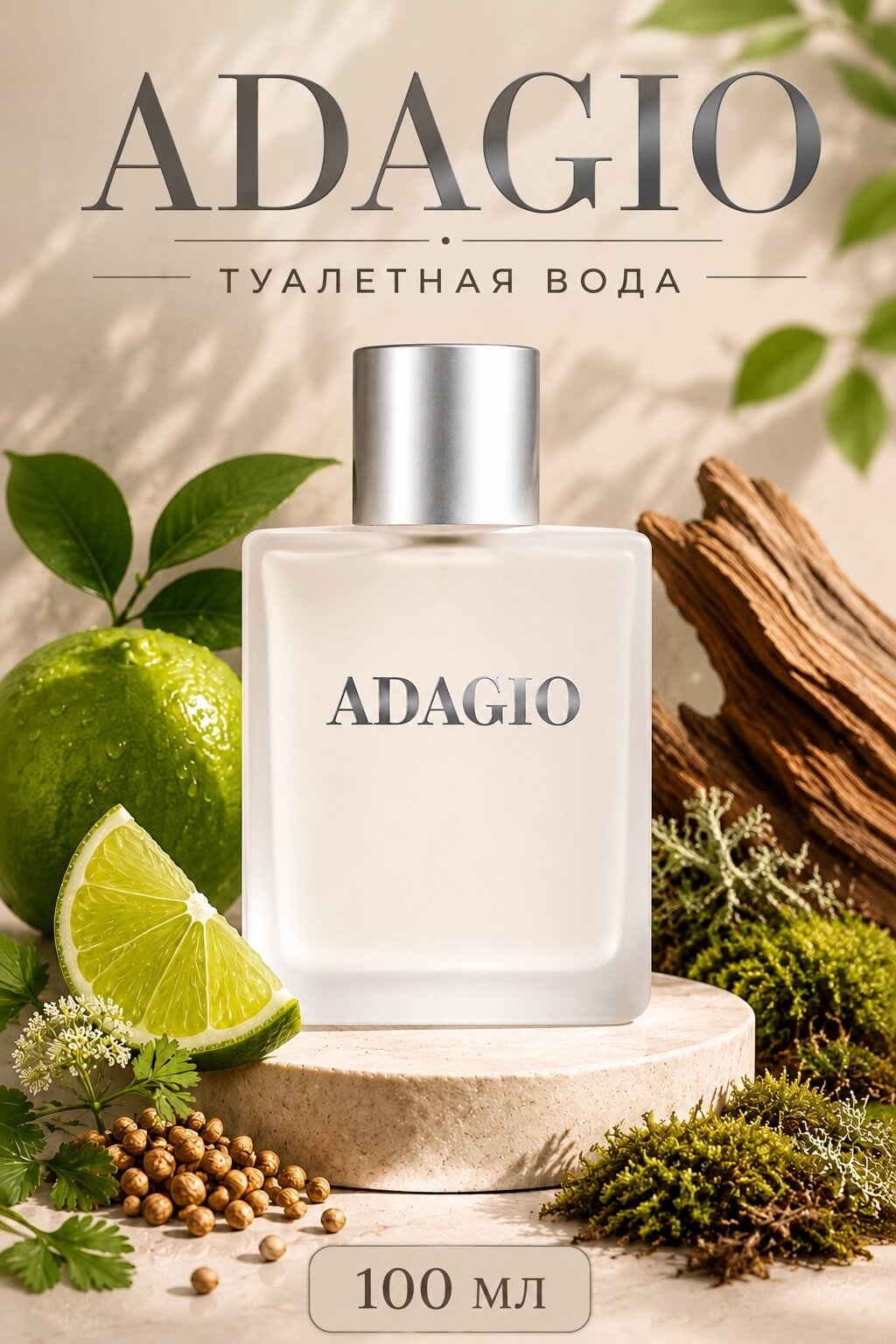 Туалетная вода мужская La Ville Adagio men 100 мл, фужерный аромат