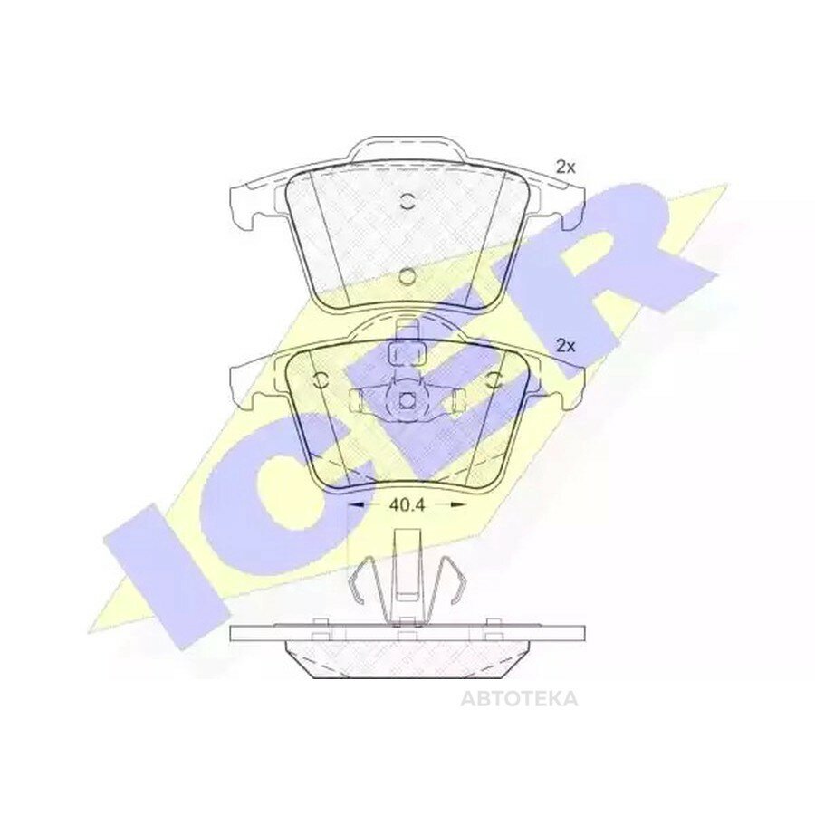 Колодки тормозные ICER 181612
