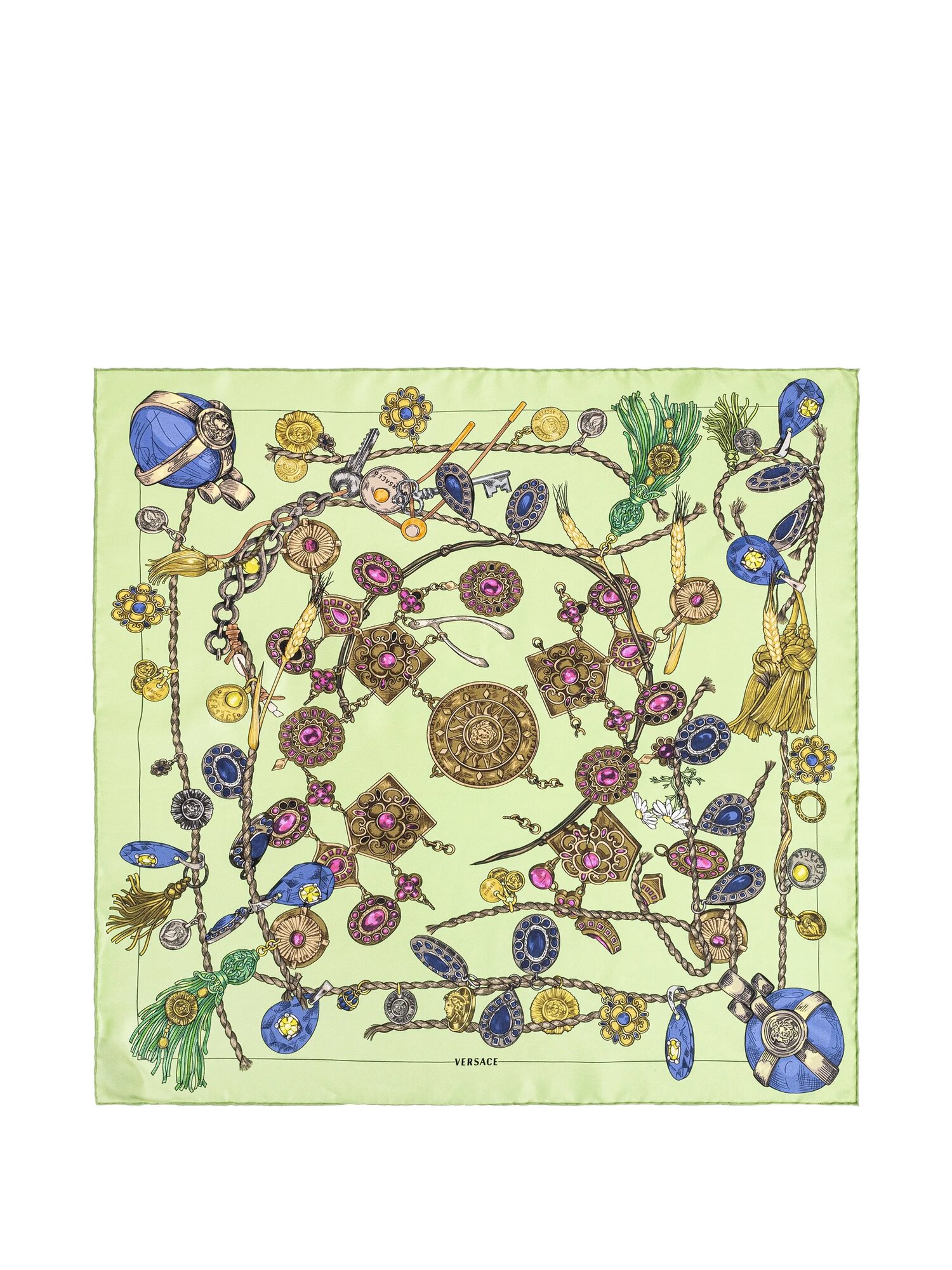 Шарф Versace Jewellery-print silk scarf для девочек