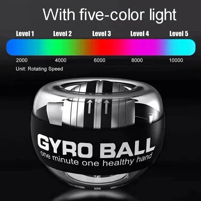 LED Wrist Ball Power Trainer With 5-color light