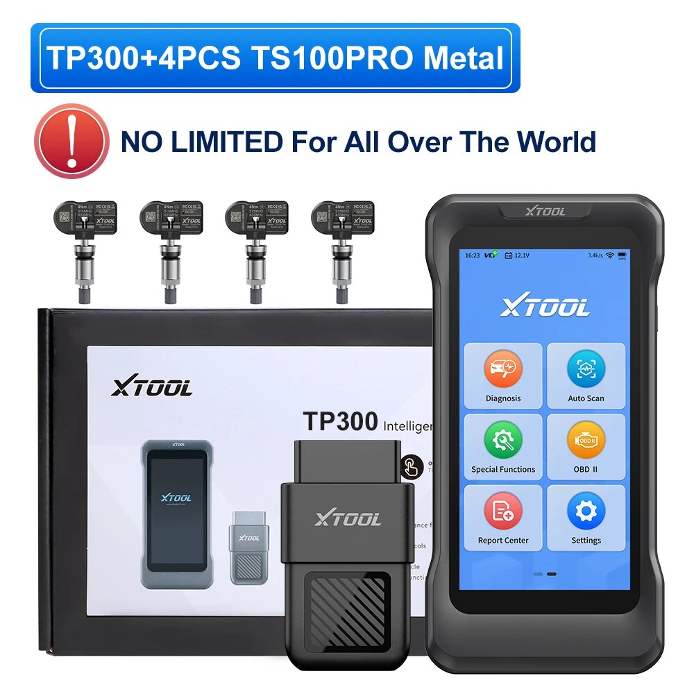 XTOOL TP300 Инструменты для программирования и диагностики TPMS, 5-системный автомобильный сканер, 8 сервисов сброса, бесплатное обновление на всю жизнь с CANFD DOIP