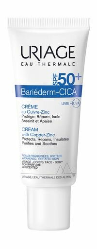 Uriage Цика-крем с медью и цинком Bariederm-Cica Cream With Copper-Zinc SPF50+, 40 мл