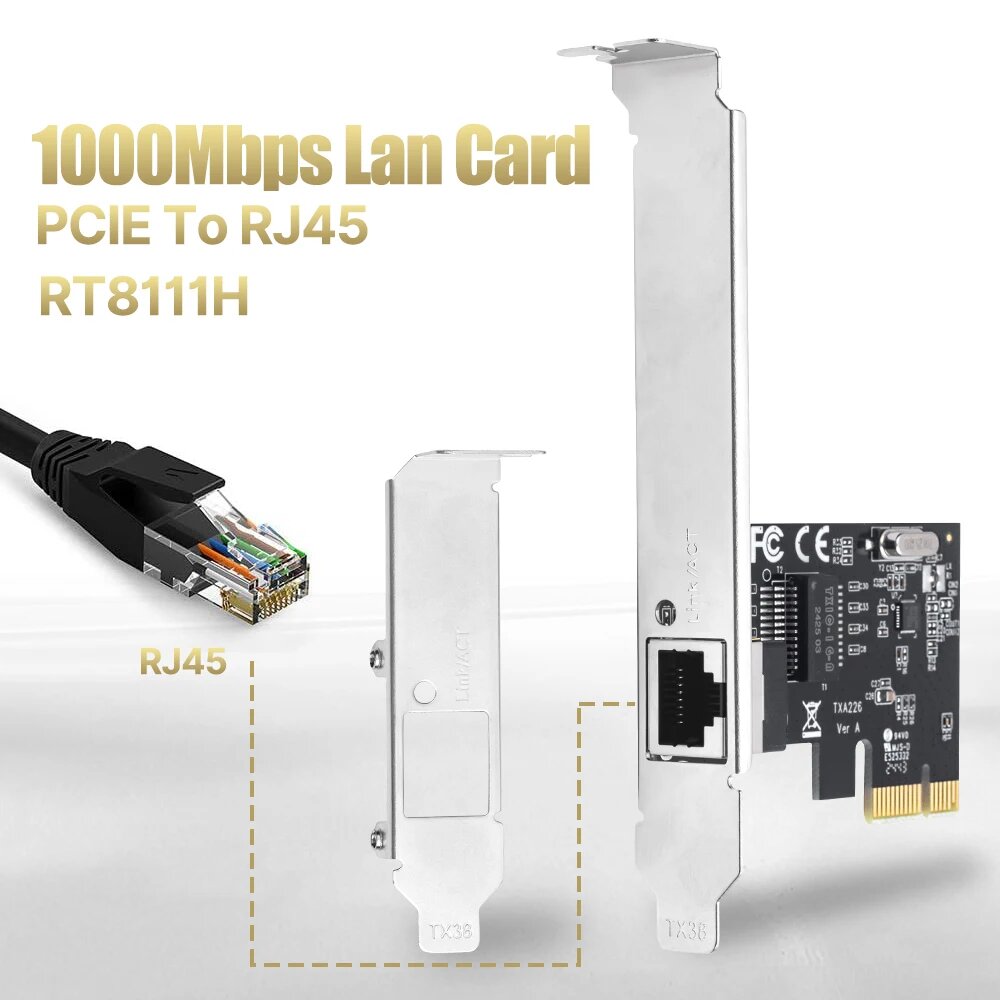 FENVI Gigabit Ethernet PCI-E сетевая карта RT8111H