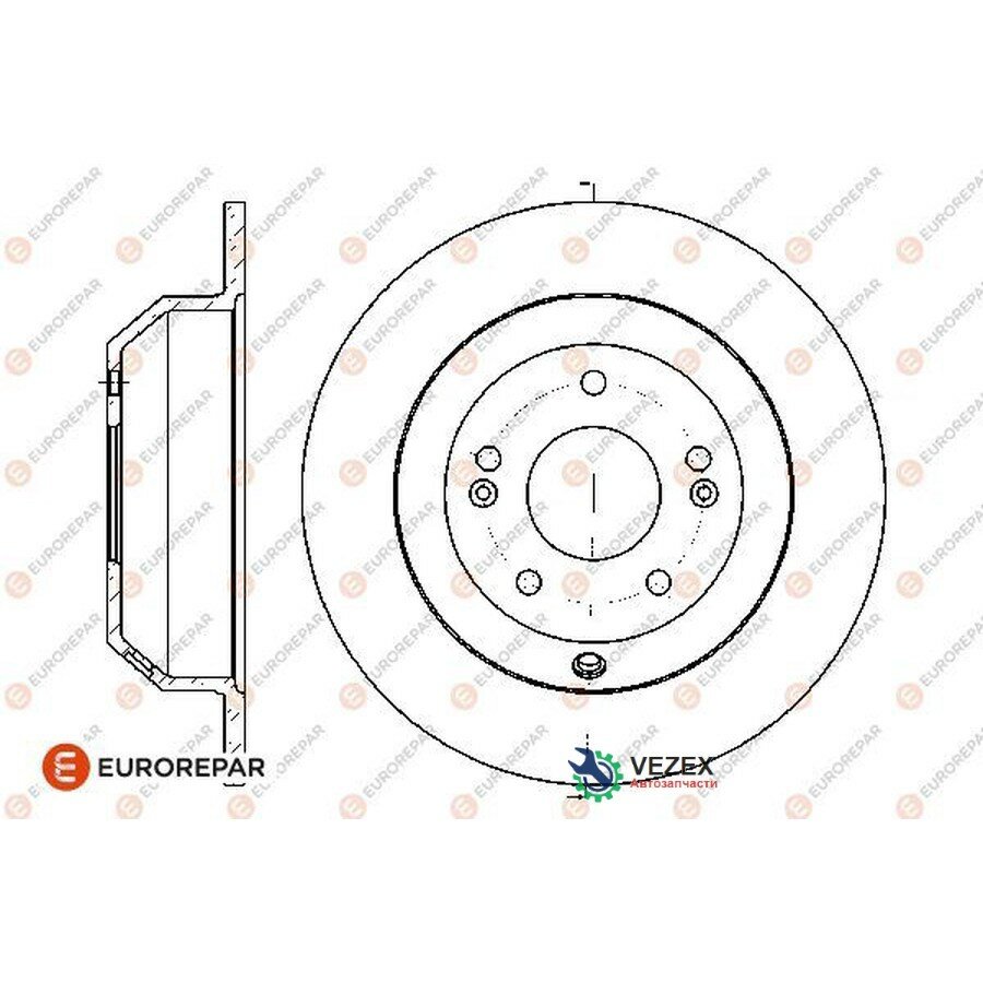 EUROREPAR 1667853480 Диски тормозные, комплект