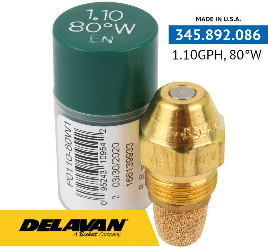 Топливная форсунка Delavan 1.10GPH, 80W (1) P0110-80W1