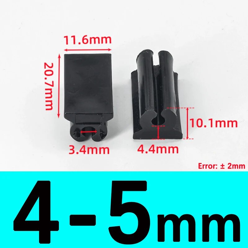Зажим для трубы 4-5mm, черный