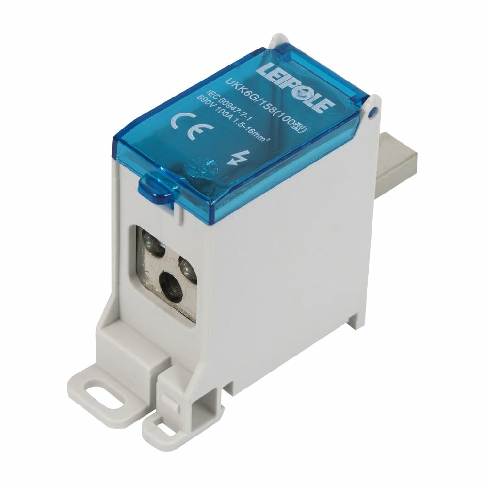 Распределительный блок (коробка) Leipole 100А, 690В, на DIN-рейку UKK6G/158/3x10 5012.028