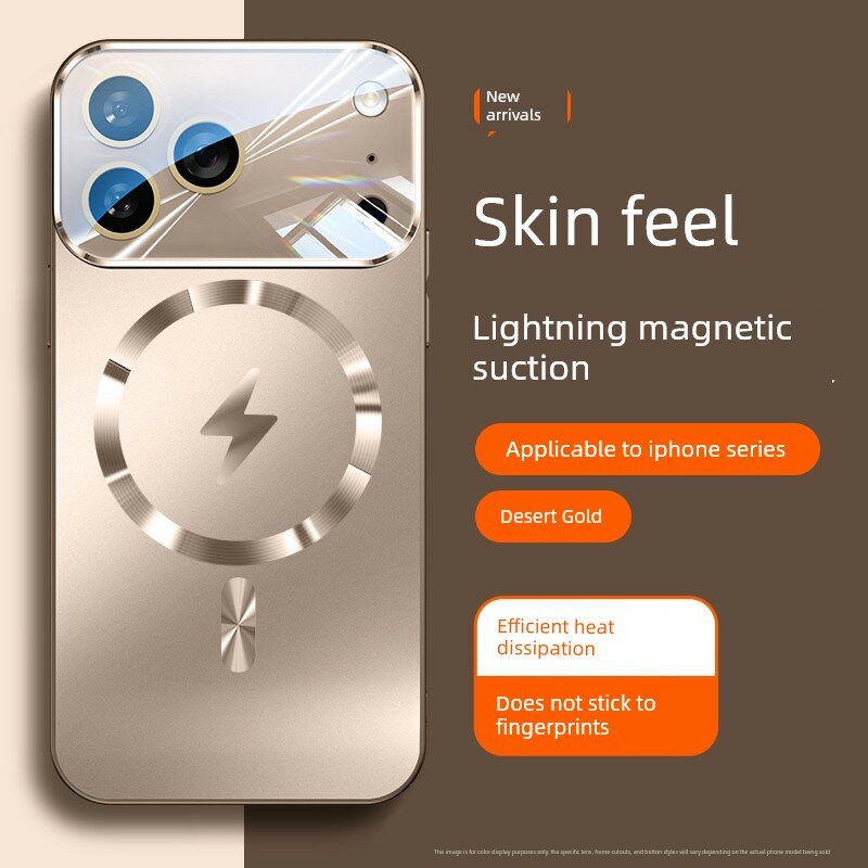 Чехол для iPhone 15 с магнитной системой Magsafe, матовое стекло, защита от царапин и отпечатков пальцев