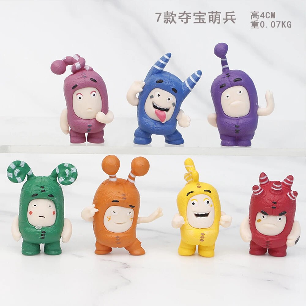 7 шт./компл. милые фигурки Oddbods, игрушки 4 см