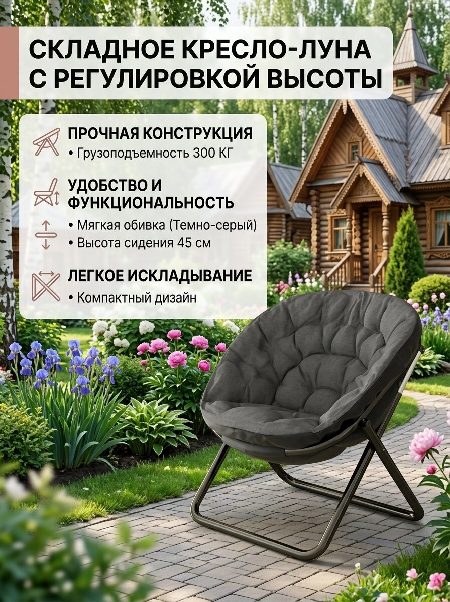 Диван раскладной, механизм Итальянская раскладушка, 63х45х78 см, темно-серый