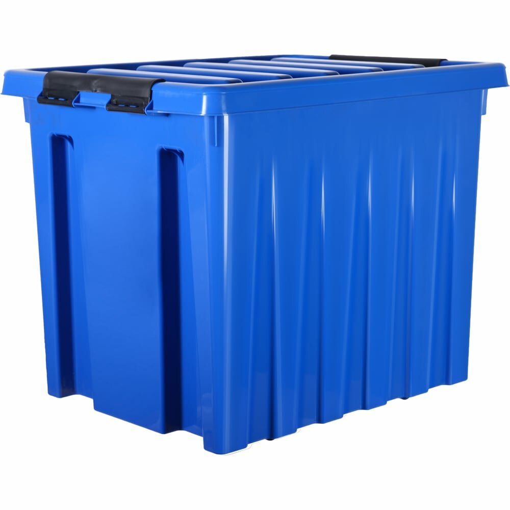 Контейнер с крышкой HONEYCOMB 500x390x405, 50 л, синий M-050-00.06n