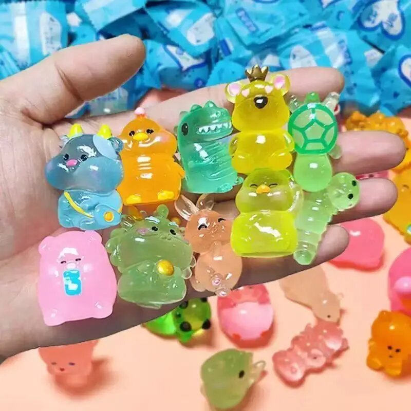 Светящиеся мини-фигурки животных Blind Box, 20шт, цвет: random
