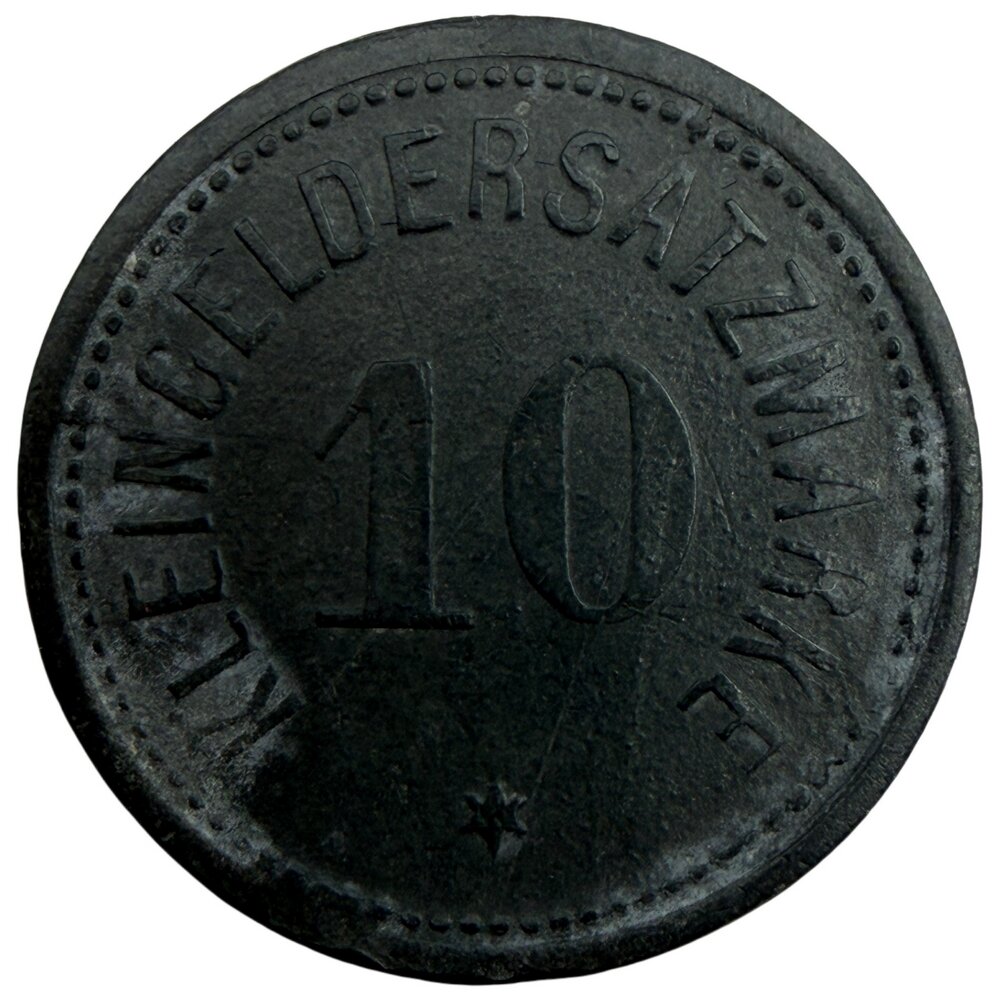 Германия, Веймарская республика, Дармштадт 10 пфеннигов 1919 г. (Лот №2)