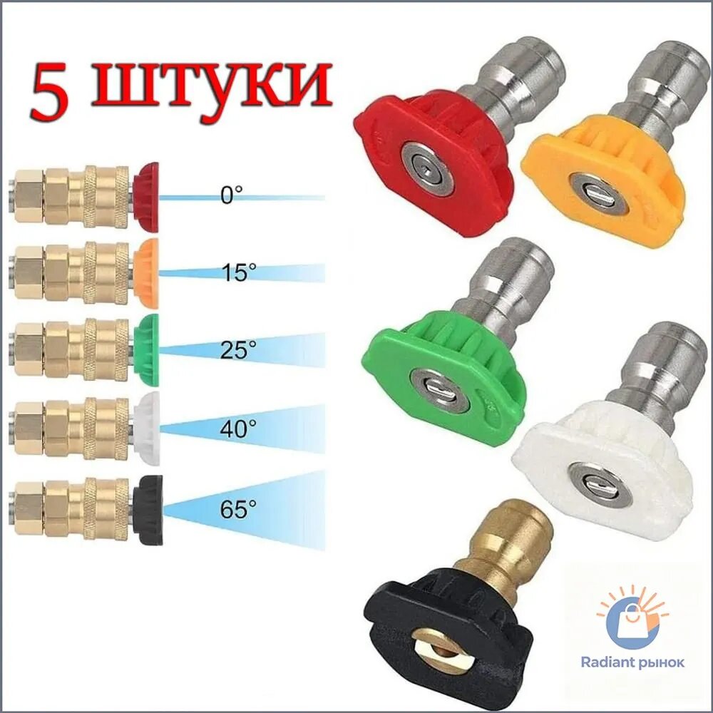 Распылитель (Форсунки) для моек высокого давления 5 шт